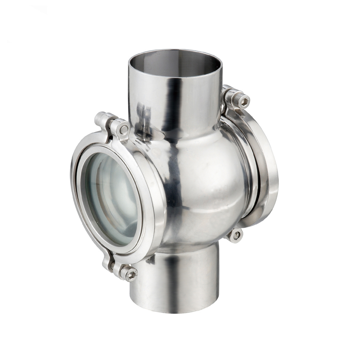 Sanitary Stainless Steel SS304 Welded Spherical Cross Sight Glass - Buy ...